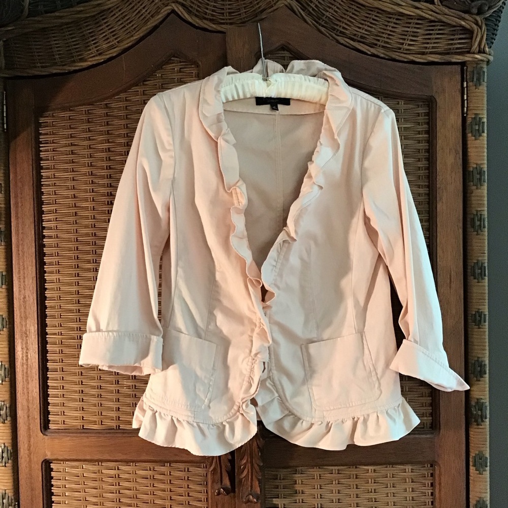 Talbots Pale Pink/ Peach Cascade Front Jacket - Gem